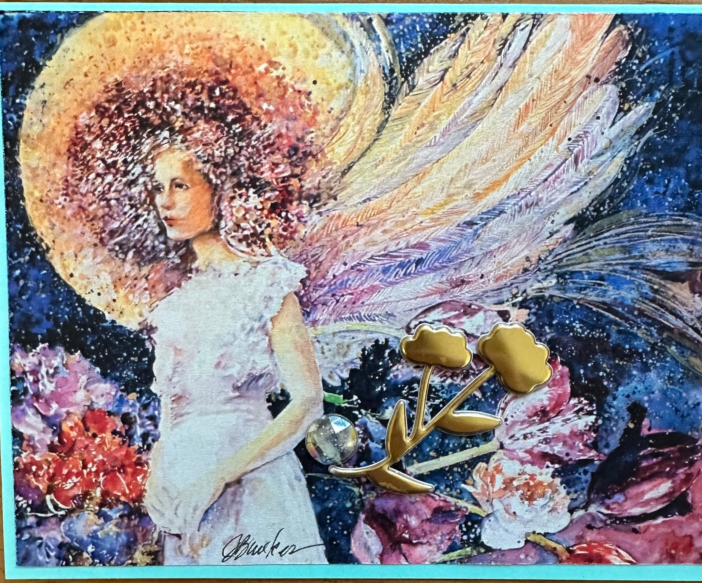 John Bunker medium collage notecard with envelope, #6B – St. John's Cathedral Bookstore & Gift Shop